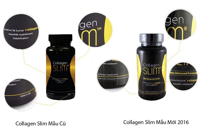 mau thuoc giam can collagen slim moi va cu - Giảm Cân Thái